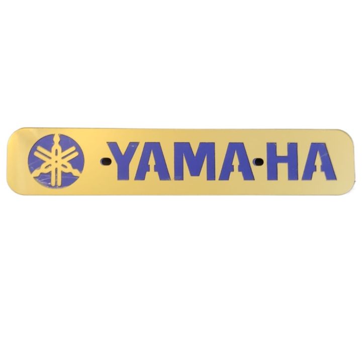 Motorcycle Front Name Plate.Golden colour. For (Yamaha bike) | Daraz.com.bd