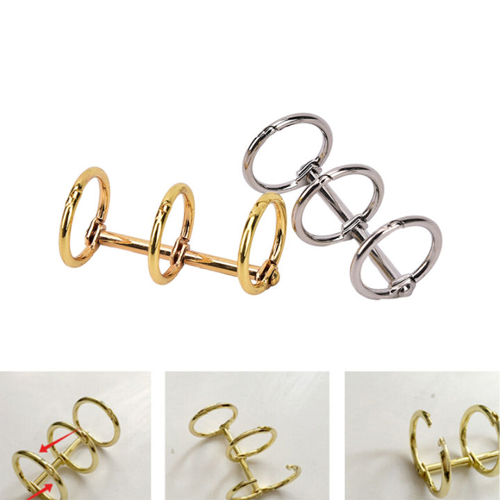 1X Metal Notebook Loose Leaf Binder Binder Ring Snap Album Split Hinged ...