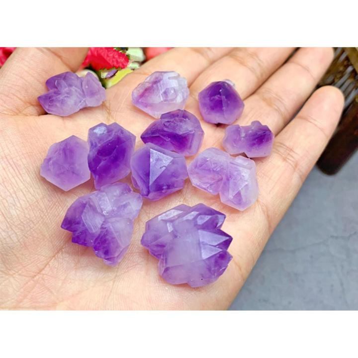 【VisioN Shop】100g Bulk Crystal Amethyst Irregular Rock Purple Mineral ...