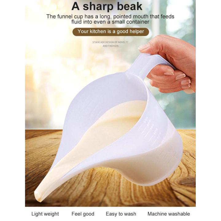 OIMG 1000Ml Tip Mouth Plastic Beaker Measuring Jug Cup Graduated ...