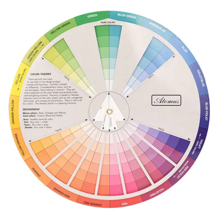 【No-profit】 Color Wheel Pocket Size Paper Card Paint Learning Guide Mix ...