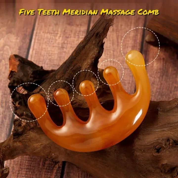 Meridian Massage Comb Five-Tooth Handleless Chinese Acupuncture Head ...
