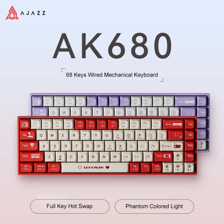 AJAZZ AK680 wired keyboard mechanical men and women office high value ...