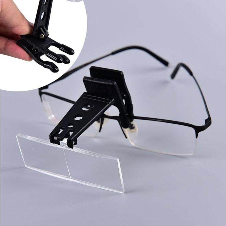 Clip-On Eye Glasses Binocular Magnifier Eyeglasses With 3 Lens 1.5x,2 ...