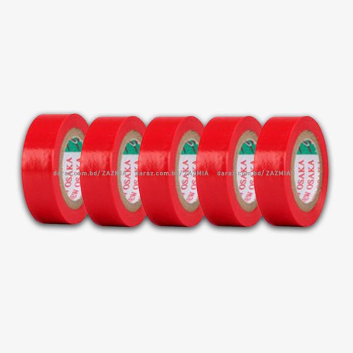 Osaka PVC Tennis Ball Tape & Electric Tape (Red)- 5Pcs | Daraz.com.bd