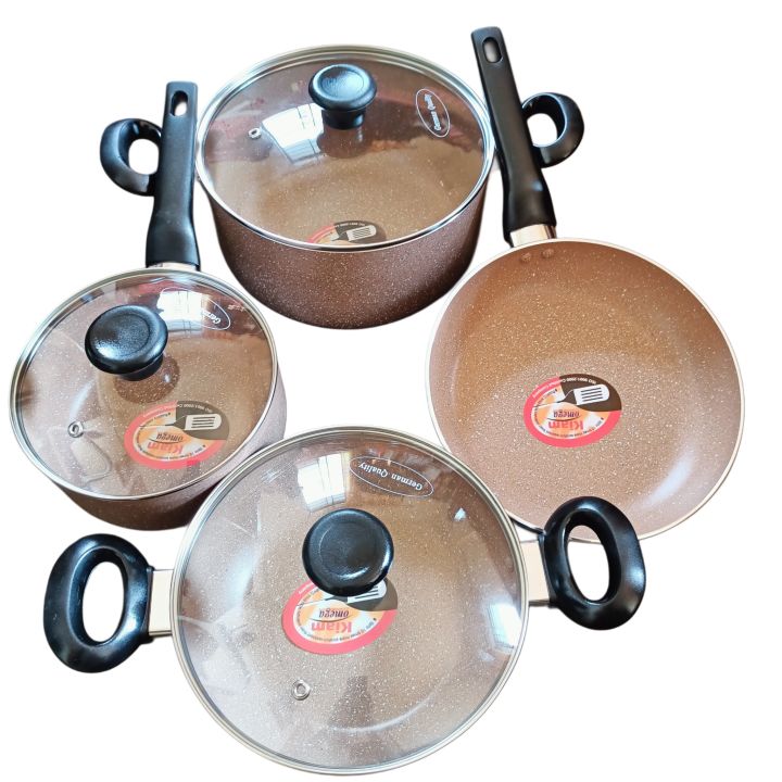 Kiam Non-Stick 7-Piece Cookware Set - Essential Cookware Set for Every ...