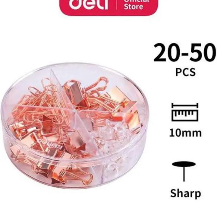 Deli Premium Clip and Pin Set Rose Gold 78553 | Daraz.com.bd
