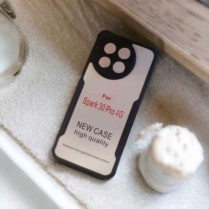 For Tecno Spark 30 Pro Edge-Reinforced Shockproof Cushion Back Clear ...