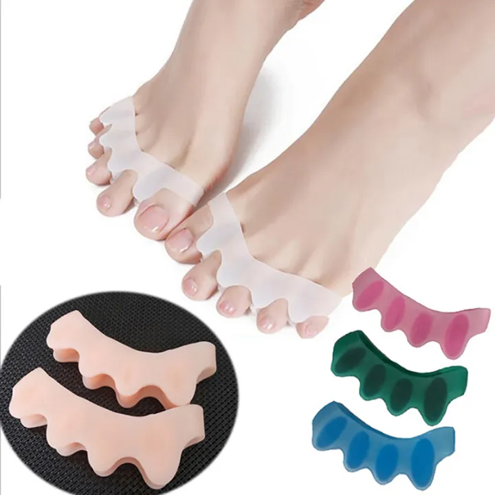 2Pcs/set Toe Separator Adjuster Silicone 5 Holes Toe Splitter ...