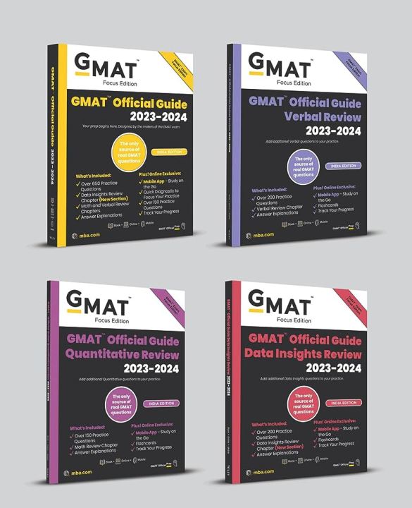 GMAT Official Guide 2023-2024 Focus Edition (Set of 4 Volumes) | Daraz ... GMAT Official Guide 2023-2024 Focus Edition (Set of 4 Volumes) | Daraz ...