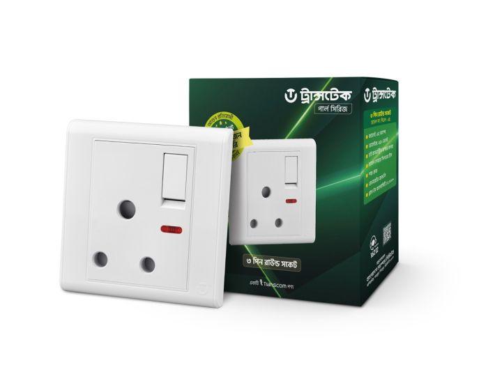 Transtec Pearl Series 3 Pin Round Socket | Daraz.com.bd