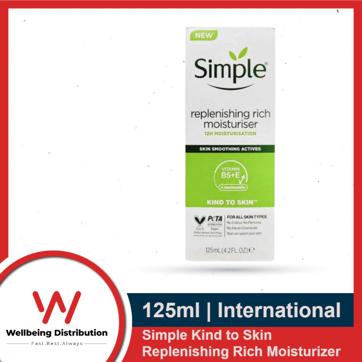 Simple Face Moisturiser - Simple Kind To Skin Replenishing Rich ...
