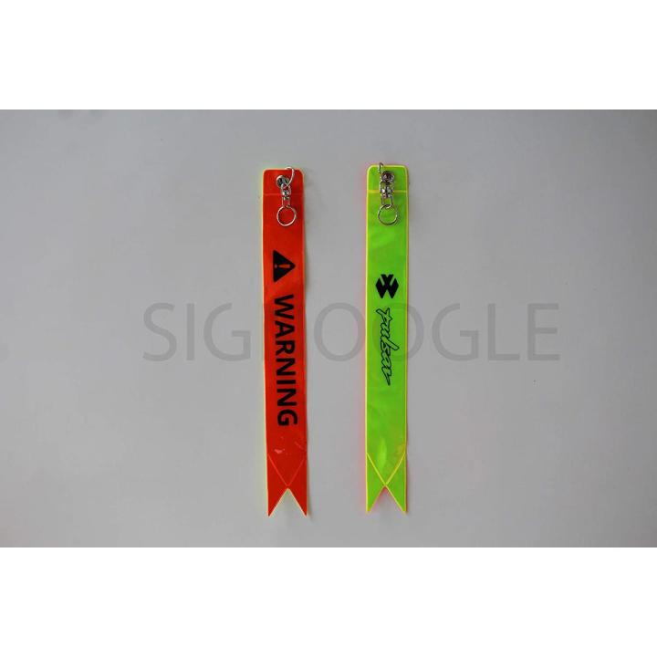 Warning Tag for Car & Bike Yellow and Red Warning Tag for PULSAR ...