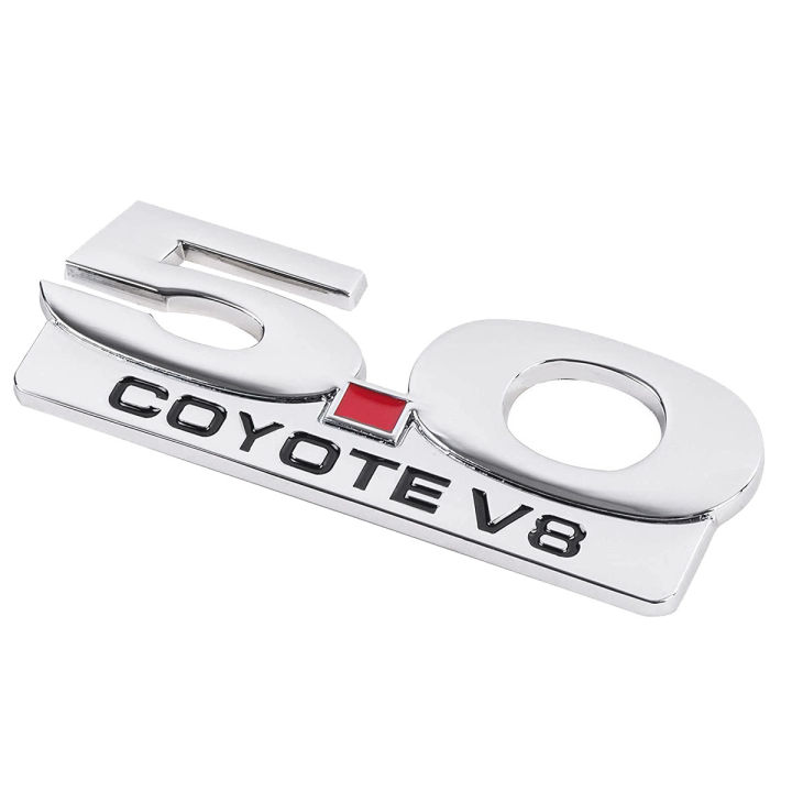 5.0 Coyote V8 Emblem for 11-14 Ford Mustang F150 F250 F350 Chrome Side ...