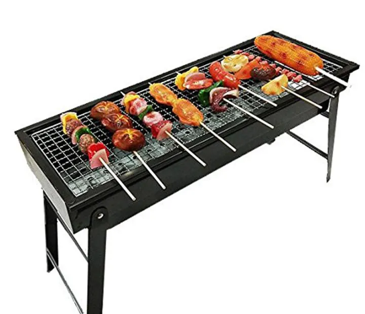 Portable BBQ Charcoal Barbecue Grill Machine Black( 24 Inch) | Daraz.com.bd