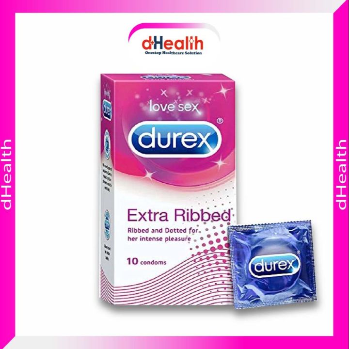 Durex Extra Ribbed Condom - 10 Pcs Pack (India) | Daraz.com.bd