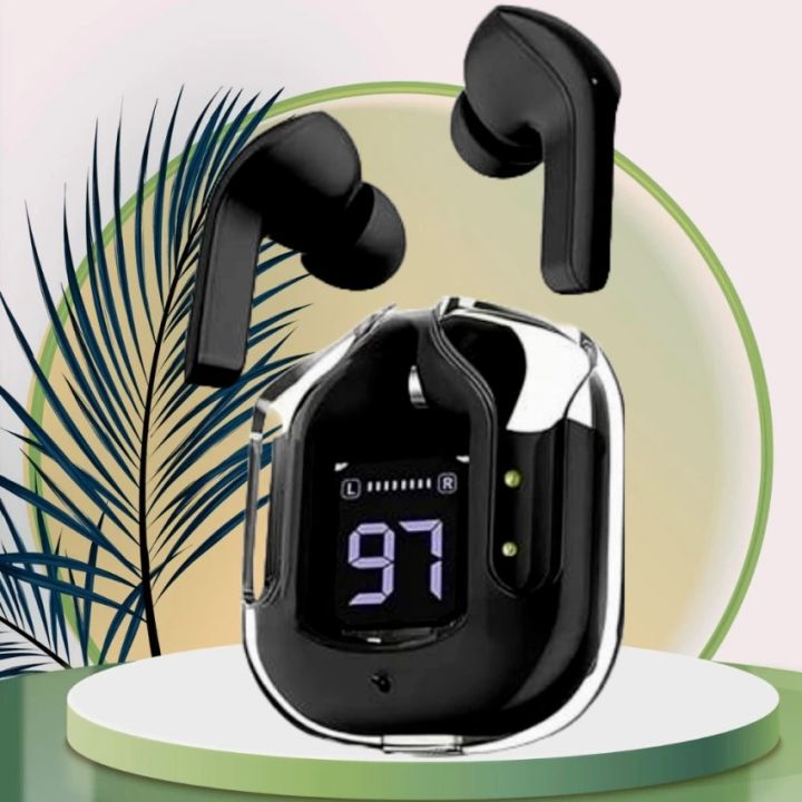 Ultrapods max True Wireless Earbuds with Display Transparent Design ...