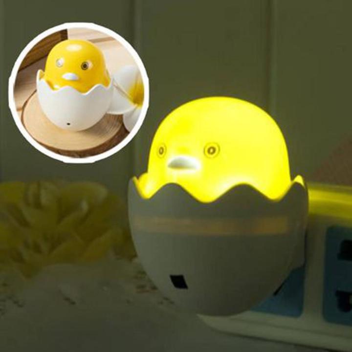Light-Controlled Sensor LED EU Plug Egg Shell Duck Night Light with ...