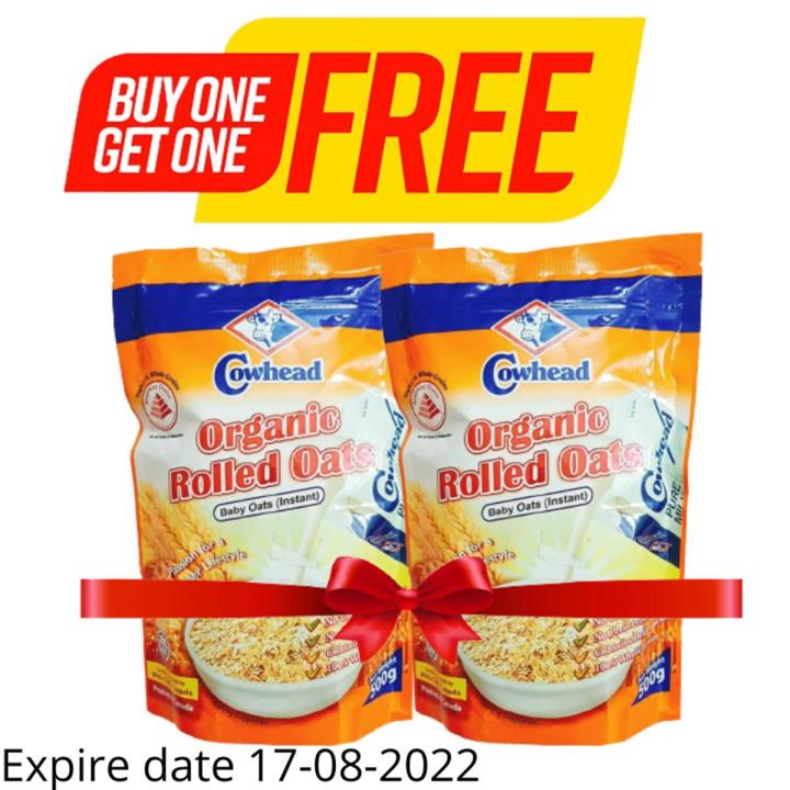 Buy One Get One Cowhead Baby Oats Instant Organic Rolled Oats - 500Gm ...