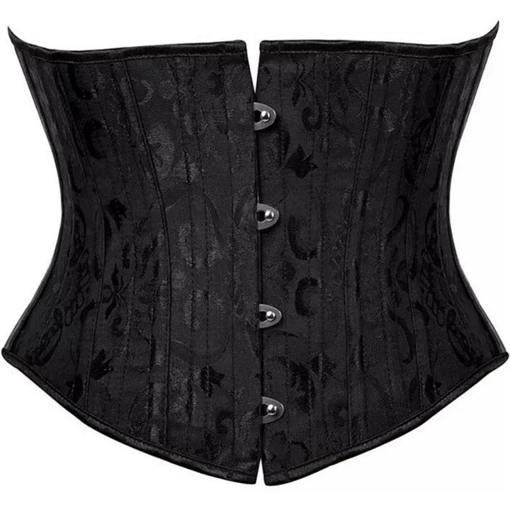 Short Steel Boned Black and White Corset Crop Belt Tops to Wear Out ...