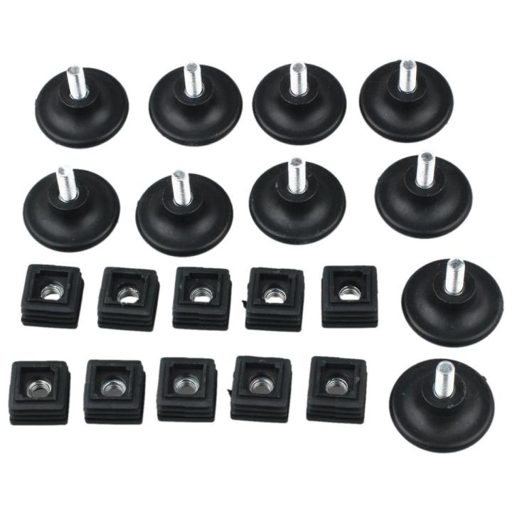 Individual 10 Sets 45mm Base Dia Adjustable Leveling Foot 25mmx25mm ...