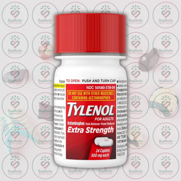 Tylenol Extra Strength Acetaminophen – 500 mg – 24 Caplets – for Pain ...