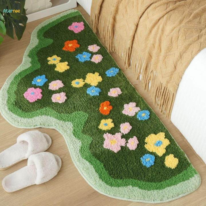 Irregular Area Rug Non Slip Floor Carpet for Living Room Household ...