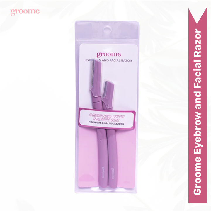 Groome Eyebrow and Facial Razor (Color: Light Purple) stainless steel ...