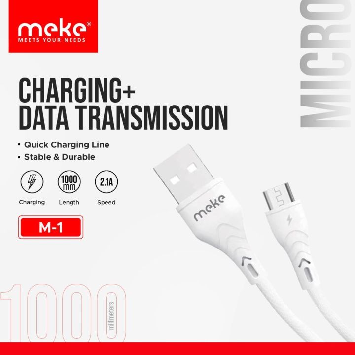 MEKE M1 Quick Charging 1M Long (Micro) Data Cable | Daraz.com.bd