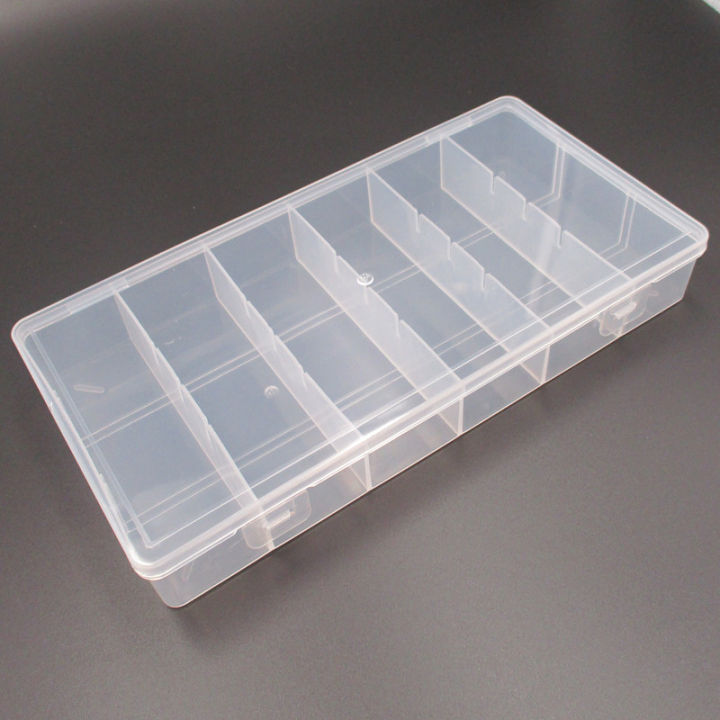 Transparent Rectangular Storage Box Inserts Fixed Vertical6Grid Fishing ...