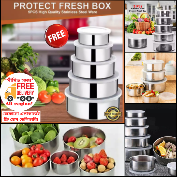 Protect Fresh Stainless Steel Food Box with Perfectly Adjustable ...