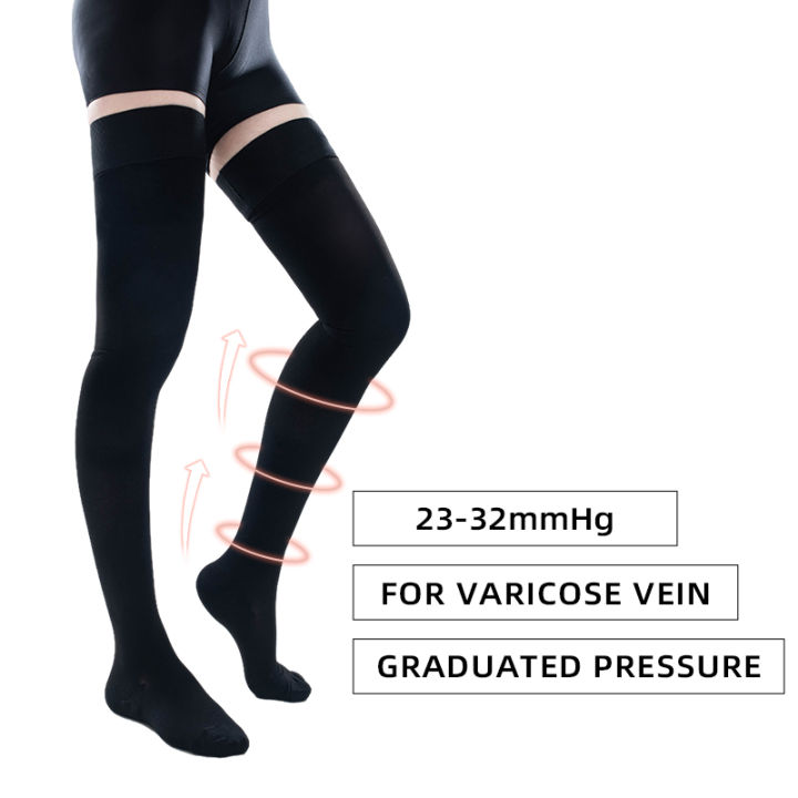 Medical Compression Stockings 20-30mmHg Graduated Pressure Thigh High ...