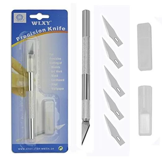 Multi-purpose Precision Art Knife With 5 Interchangeable Sharp Blades ...