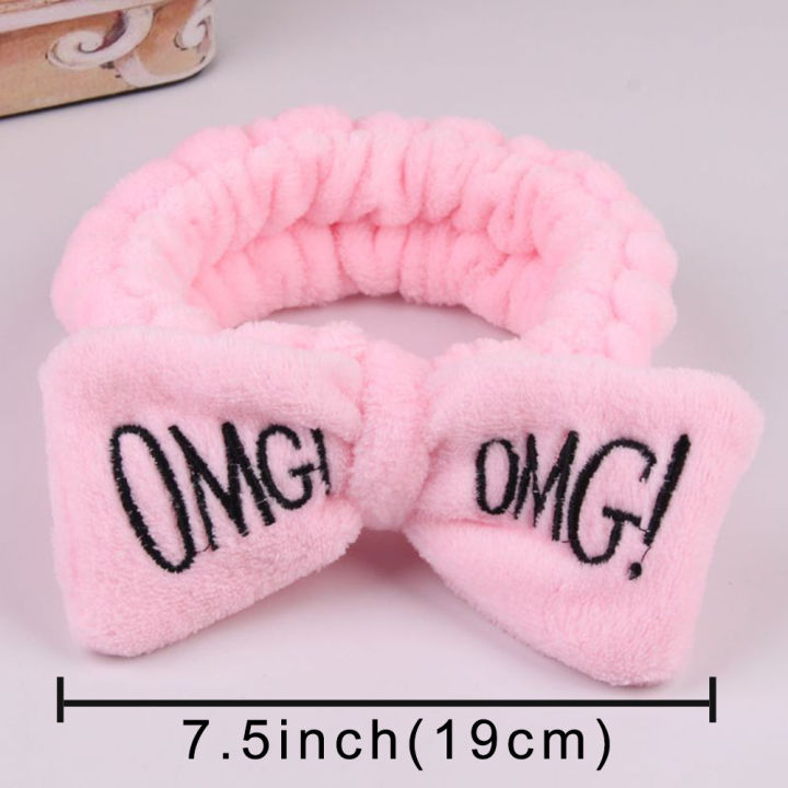 OMG Face Bow Hairbands- Baby Pink | Daraz.com.bd