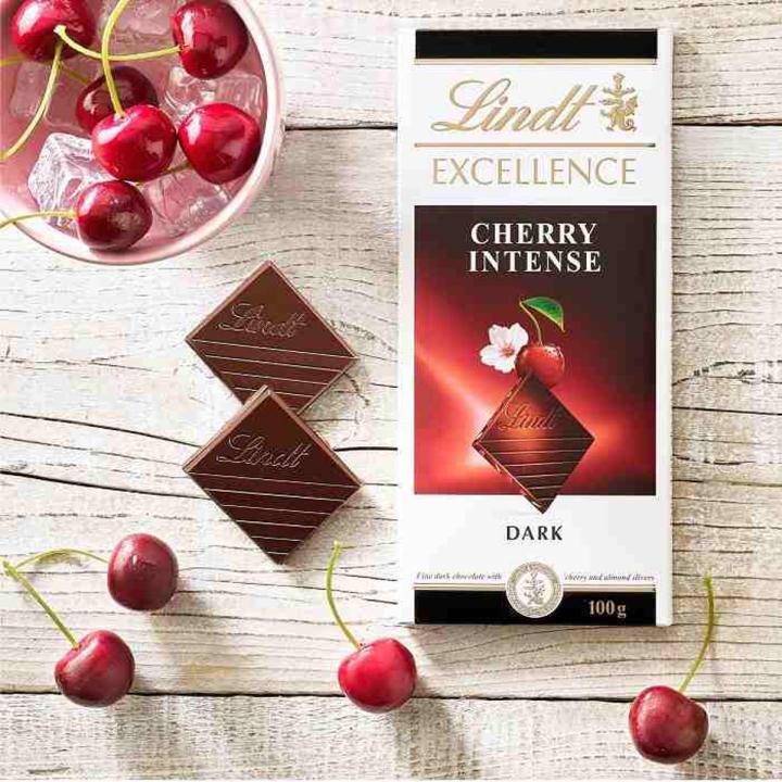 Lindt Excellence Cherry Intense Dark Chocolate- 100gm | Daraz.com.bd