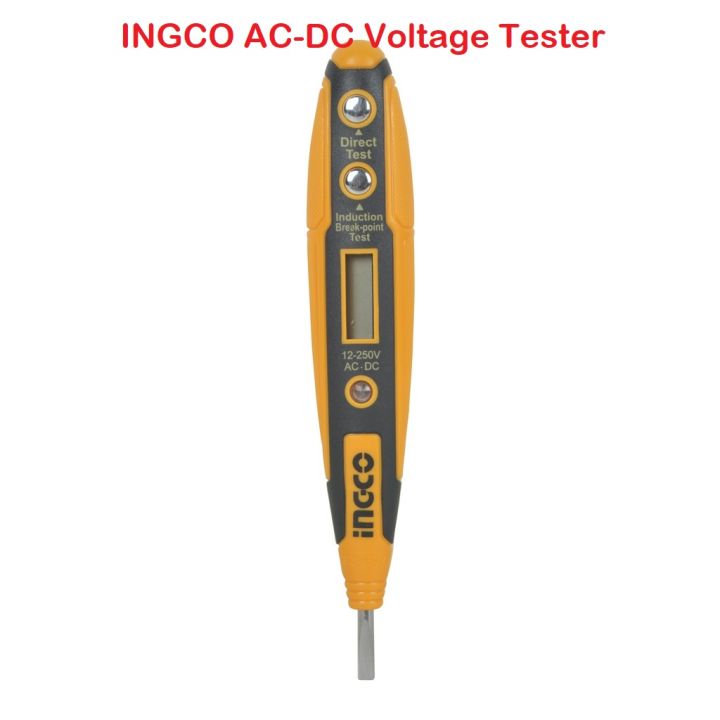 INGCO Digital AC-DC Voltage Detector Tester Digital AC DC 12-250V Non ...