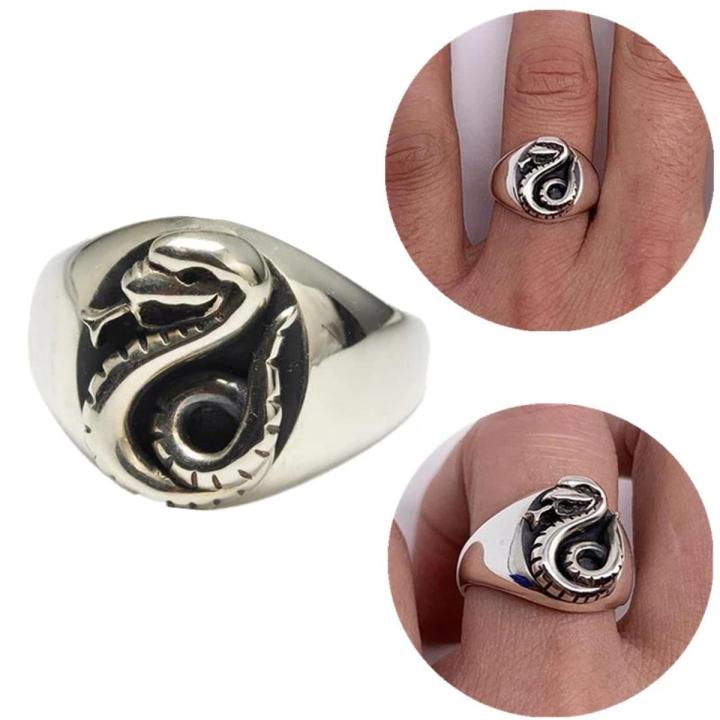 Family crest Draco Malfoy Movie Slytherin Ring School Magic Snake Ring ...