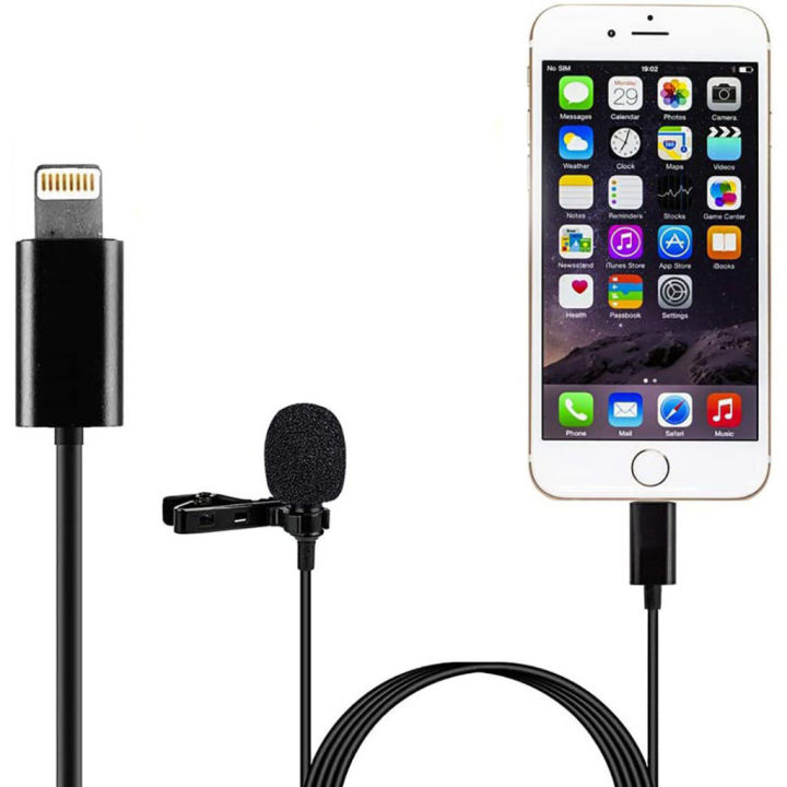 Lavalier Microphone Lightning for iPhone / iPod / iOS - Microphone ...