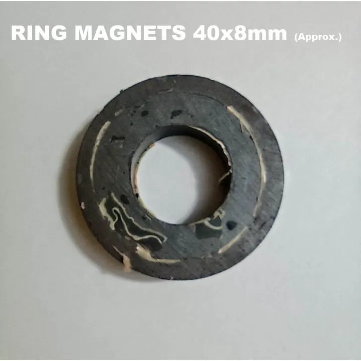 BLACK 40mm RING MAGNETS 40x8mm Ring Magnets Multipurpose Permanent ...