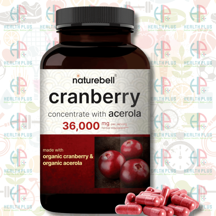 NatureBell Cranberry 36,000mg with Acerola, Supports Urinary Tract ...