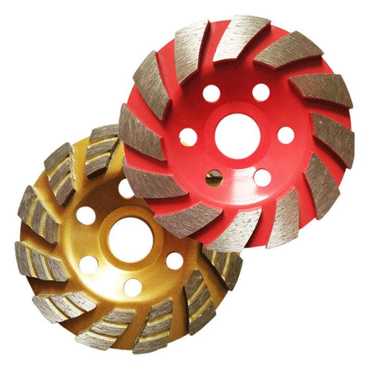 2 Piece Diamond Angle Grinder Grinding Disc Yellow & Red Steel 100mm ...