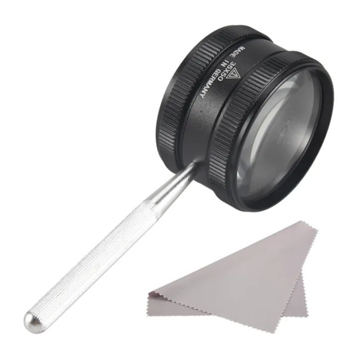 35X Handheld Magnifier Metal High Clarity Reading Magnifying Glass ...