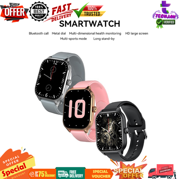 Laxasfit H9 Bluetooth Call Smart Watch 2.01"IPS HD Large Screen Heart ...