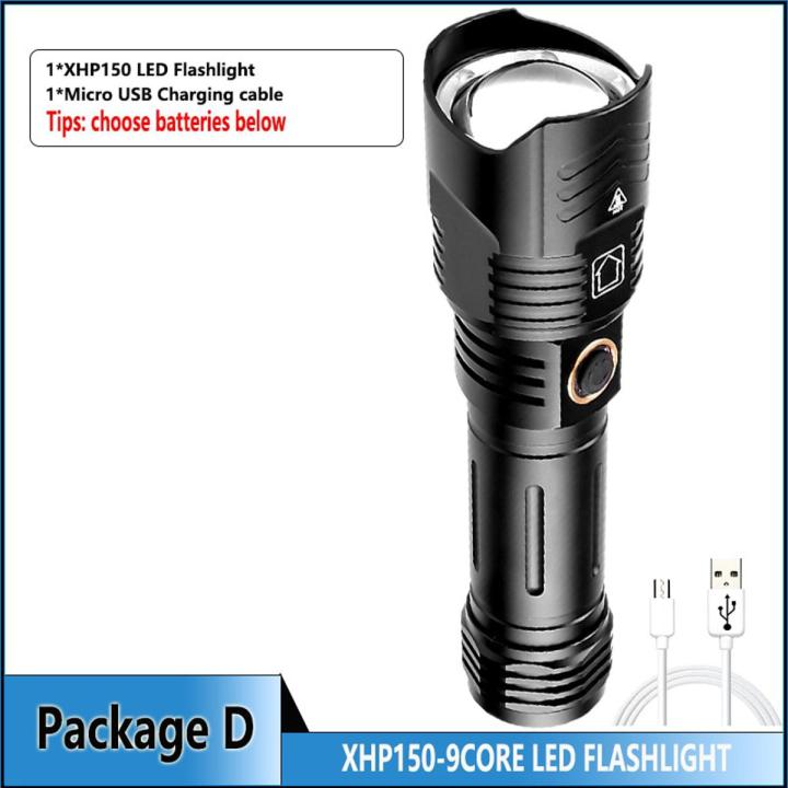 5000MAH XHP160 XHP150 LED USB Recharge Zoom Torch IPX-6 Waterproof ...