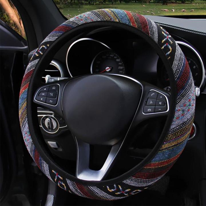 【Alizeker Mall】Steering Wheel Cover Handlebar Braid Steering Wheel Wrap ...