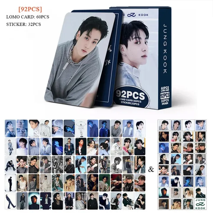 92PCS/BOX BTS Jung Kook Album 3D Lomo Cards Kpop Photocards Stickers ...