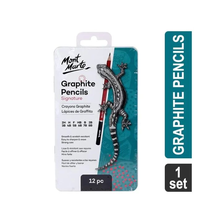 Mont marte Graphite Pencils Signature 12pc | Daraz.com.bd