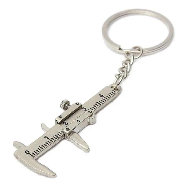Silver Simulation Vernier Caliper Model Ruler Slide Keychain | Daraz.com.bd