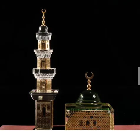 Crystal Glass Makka Mecca Hajr Easwad Islamic Home gift MH-G0458 ...