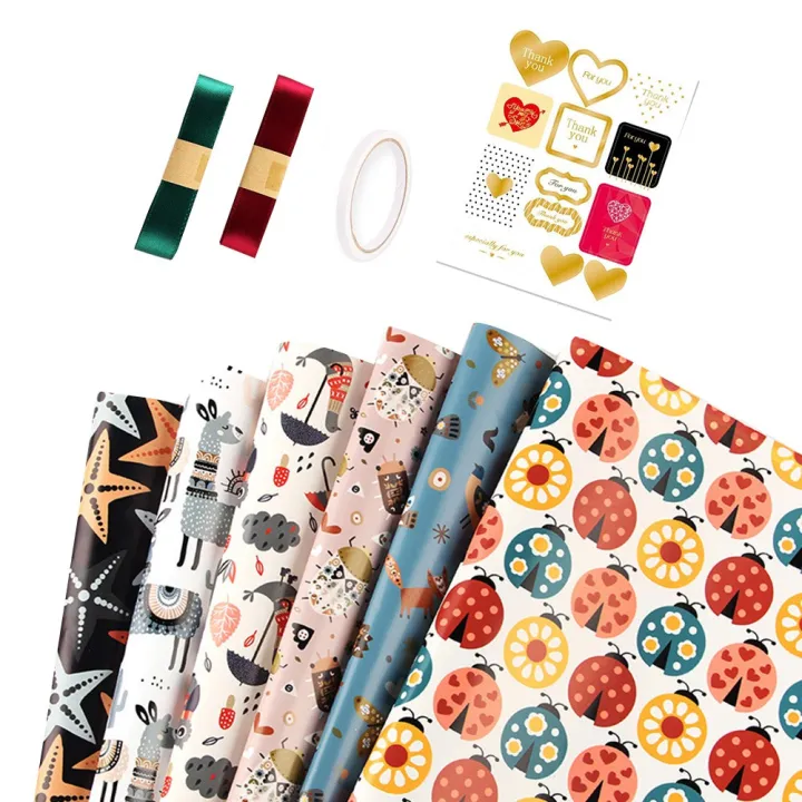 Wrapping Paper 6 Sheets,Recyclable Gift Wrap 70X 50cm | Daraz.com.bd